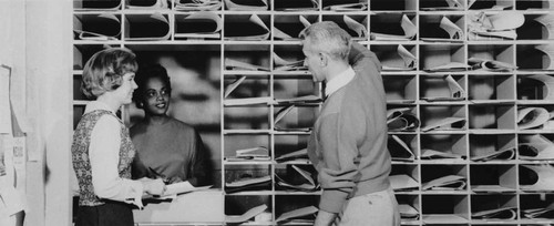 San Bernardino High School mailroom, [graphic] — Calisphere