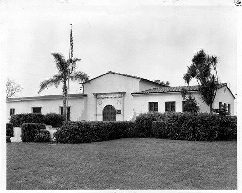 Arcadia Public Library, Corner of First and Wheeler streets, circa 1955 ...