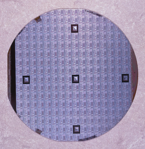 8741 Peripheral Interface 4-Inch Wafer, 1978 — Calisphere