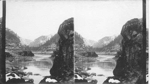 Caribou Suspension Bridge, C.P.R.R. Spuzzum. B.C. Can — Calisphere