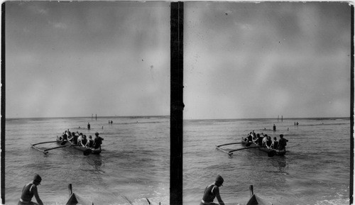 Side Rigger Boats, Waikiki Beach, Honolulu — Calisphere