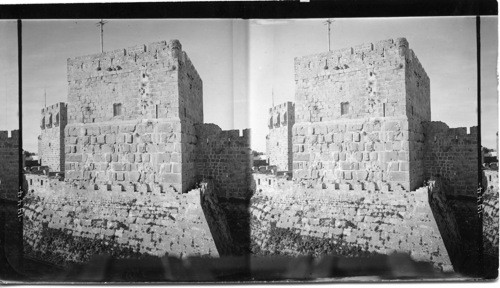 The Massive Towers of the Citadel (Castle of David) near the Joppa Gate ...
