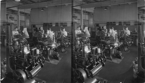 Monotype casting machine at work, Camden, N.J — Calisphere