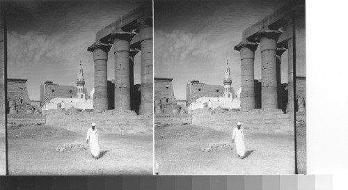 Moslem worships where Egyptian gods were importuned, Luxor, Temple ...