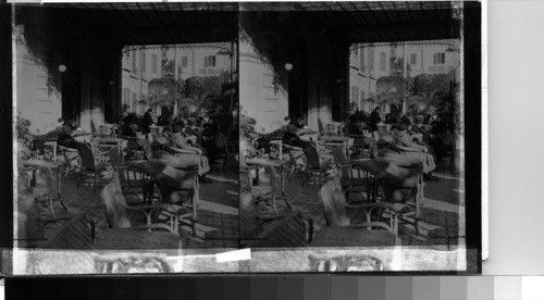 Famous Terrace of Shepard's Hotel, Cairo, Egypt — Calisphere