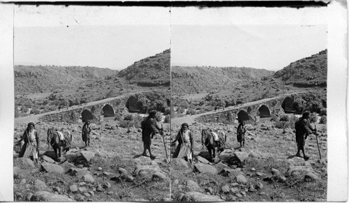 Roman Bridge over Hasbany River on the Jerusalem-to-Damascus highway ...