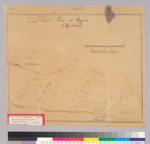 Plano del paraje de la Agua Hedionda : [Calif.] — Calisphere