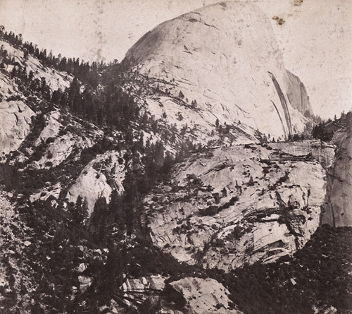 1646. South Dome, 6,000 Feet High--from the Nevada Fall — Calisphere