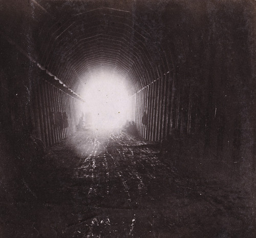 1502. The Summit Tunnel at Livermore Pass, Alameda Co, from the centre ...