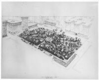 Pershing Square Garage, Los Angeles, photograph of rendering — Calisphere