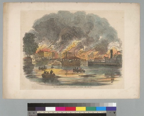 The great conflagration at Sacramento, California — Calisphere