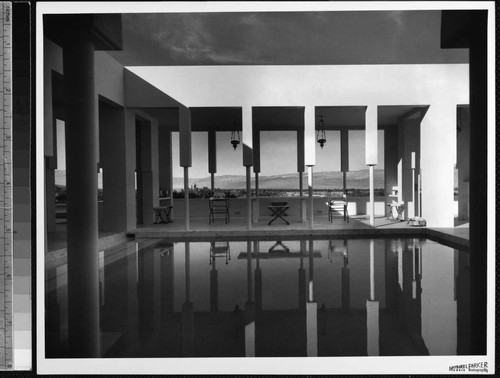 Davis, Thomas, residence. Swimming pool — Calisphere