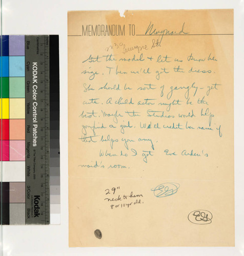 Correspondence: House Beautiful-Gordon, Elizabeth. Letter from ...