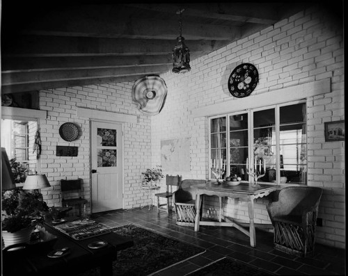 Clapp, J. Walter, residence. Sunroom — Calisphere