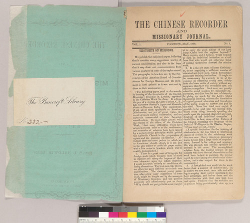 The Chinese Recorder — Calisphere