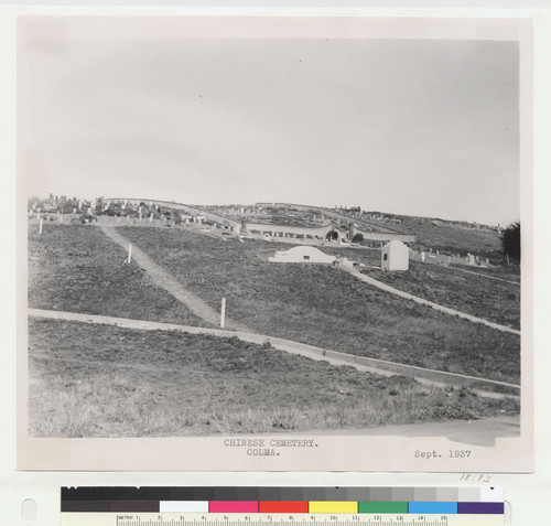 Chinese cemetery, Colma. Sept. 1937 — Calisphere