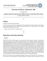 1995, University of California: In Memoriam — Calisphere