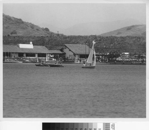 [Boats on Lake Mission Viejo photograph] — Calisphere