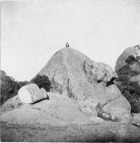 Photograph of Albert Snyder Atop 'Big Rocks"" (San Juan Rocks) — Calisphere