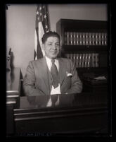 Boxer Joe Rivers in court, Los Angeles, 1931 — Calisphere