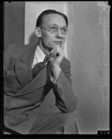 Convicted murderer John C. Hawkins during his trial, Los Angeles, 1934 ...
