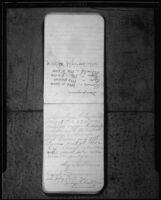 Page in the red notebook of Lorraine Wiseman, witness in the Aimee ...