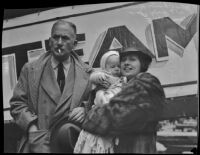John Halliday with wife Eleanor Griffith and John Jr., 1935 — Calisphere