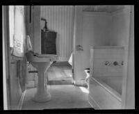 Room in the home of murder victim Jacob Denton, Los Angeles, 1920-1921 ...