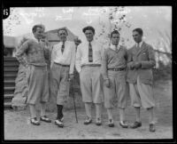 Golfers Al Watrous, Mel Smith, Frank Walsh, and Harry Cooper, Los ...