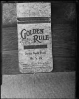 Notebook belonging to kidnapper and murderer William Edward Hickman ...