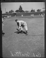 Bob Mattick, baseball player with the Los Angeles Angels, Los Angeles ...