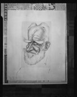 Caricature of the playwright George Bernard Shaw by the artist Wolo ...
