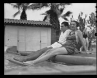 Mr. George Beckley and Mrs. Helen Beckley at the pool, Palm Springs ...