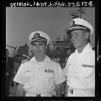 U.S. Navy Captain John J. Herrick and Commander Robert C. Barnhart Jr ...