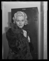 Sally St. Clair, arrested for drunk driving, Los Angeles, 1935 — Calisphere