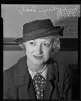 Actress Kathryn Landy wins car accident suit, Los Angeles, 1935 ...