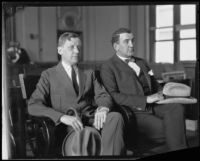 Harry Pollock and Tom Kennedy sit together in court during Kid McCoy's ...