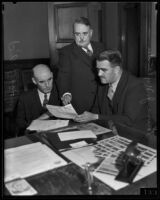 P. A. Donghue, Mayor Frank Shaw and Towne Nylander confer during a ...