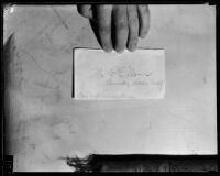 Address on letter from kidnap victim William Gettle to his attorney ...