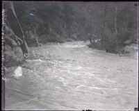 Arroyo Seco overflow floods dirt road, Pasadena (vicinity), 1930-1939 ...