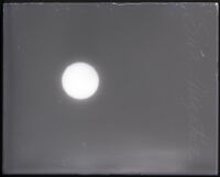 View of the moon during a solar eclipse, Los Angeles, 1930 — Calisphere