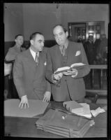 Martin "Moe" Snyder and his lawyer, Jerry Geisler, Los Angeles, 1936 ...