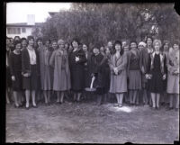 Groundbreaking ceremony for Alpha Chi Omega sorority house at UCLA, Los ...