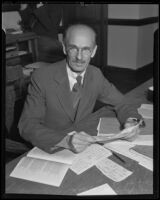 Judge Gavin W. Craig at his desk, Los Angeles, 1930s — Calisphere