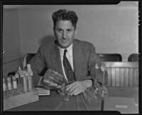 Dr. Emil Bogen, head of new temperance aid school, Los Angeles, 1935 ...