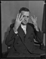 Confessed murderer John H. Happel testifying in court, Los Angeles ...