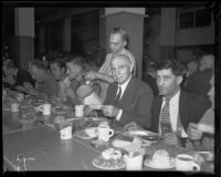 Governor Frank Merrian at a banquet gathering, California, 1934-1939 ...