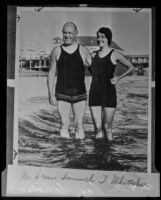 Samuel T. Whittaker and Ethel E. Whittaker at a beach, 1936 (copy photo ...