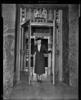 Mary Briggs, postmaster, enters the post office in the new Federal ...