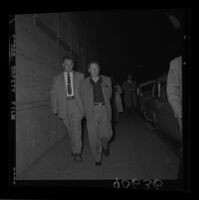 Jimmy Utley being taken to jail, 1954 — Calisphere